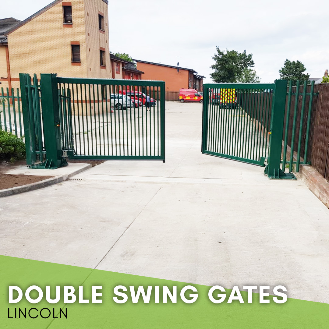 Double Swing Gates, Lincoln North Fire Station | SDG UK Installations